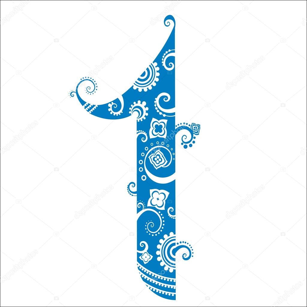 Stylized number one symbol design — Stock Vector © markovka #1583839 Stylized number one symbol design — Stock Vector © markovka #1583839