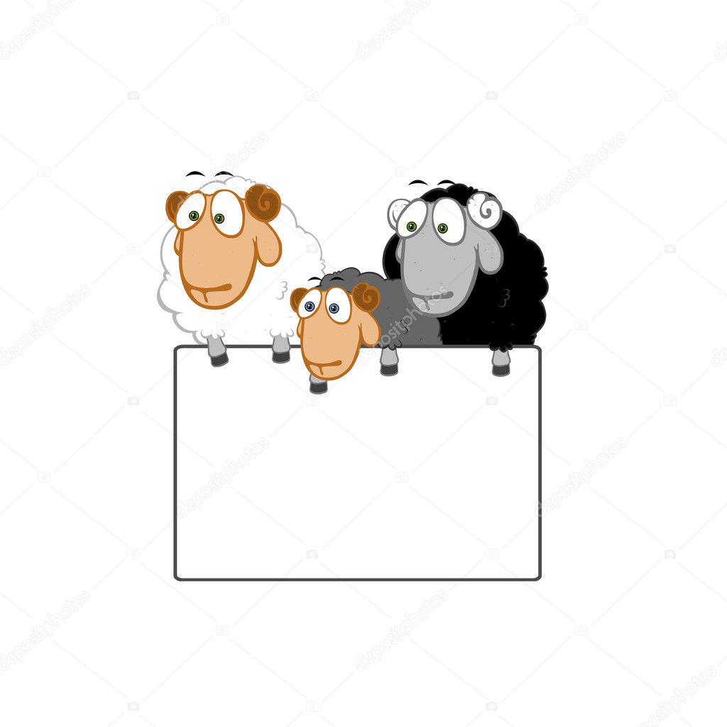 Sheep Blank Sign Board Stock Illustration by ©angel8888 #1006412