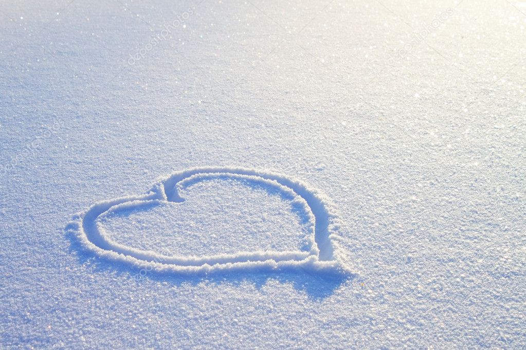 Heart on snow — Stock Photo © AnmFoto #1610594