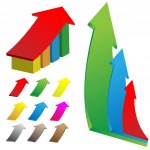 Abstract Rising Arrows Stock Vector Image by ©benchyb #12521363