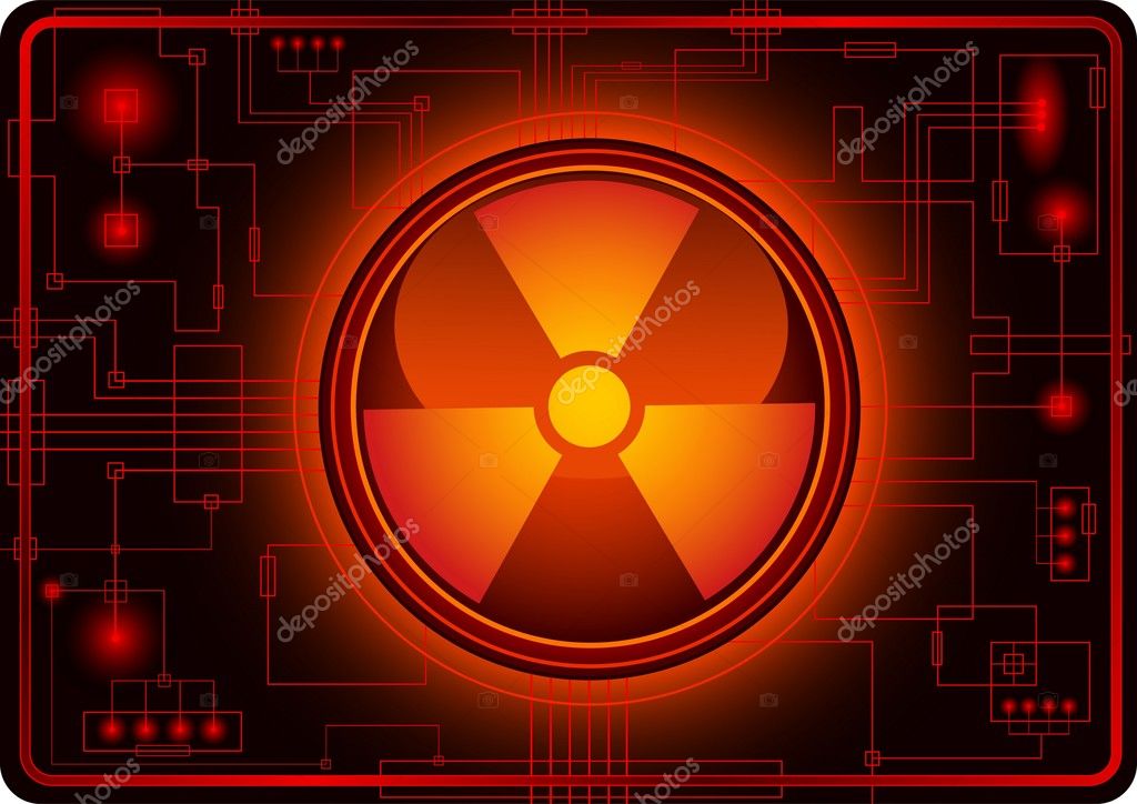 Button with Nuclear sign Stock Vector Image by ©Makhnach #1075838