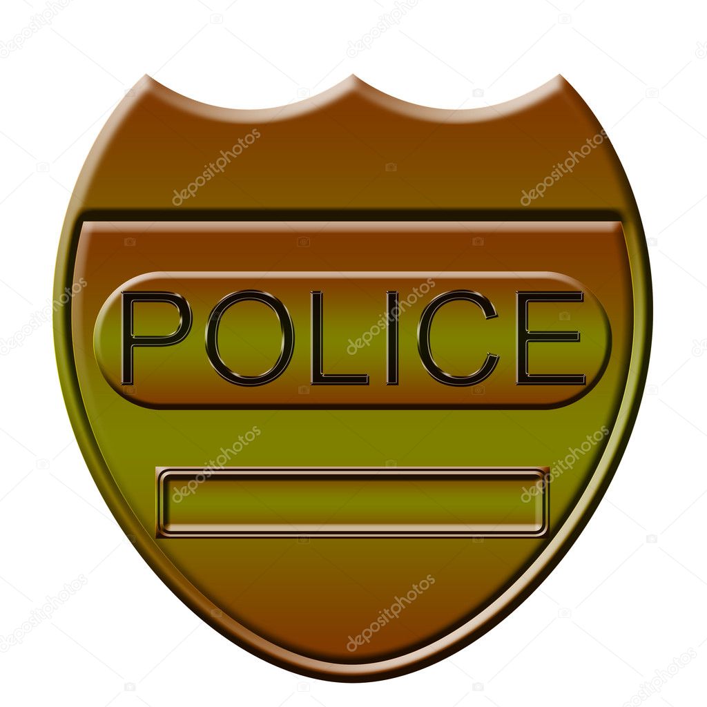 Golden Black Police Badge — Stock Photo © Velliton #1012610
