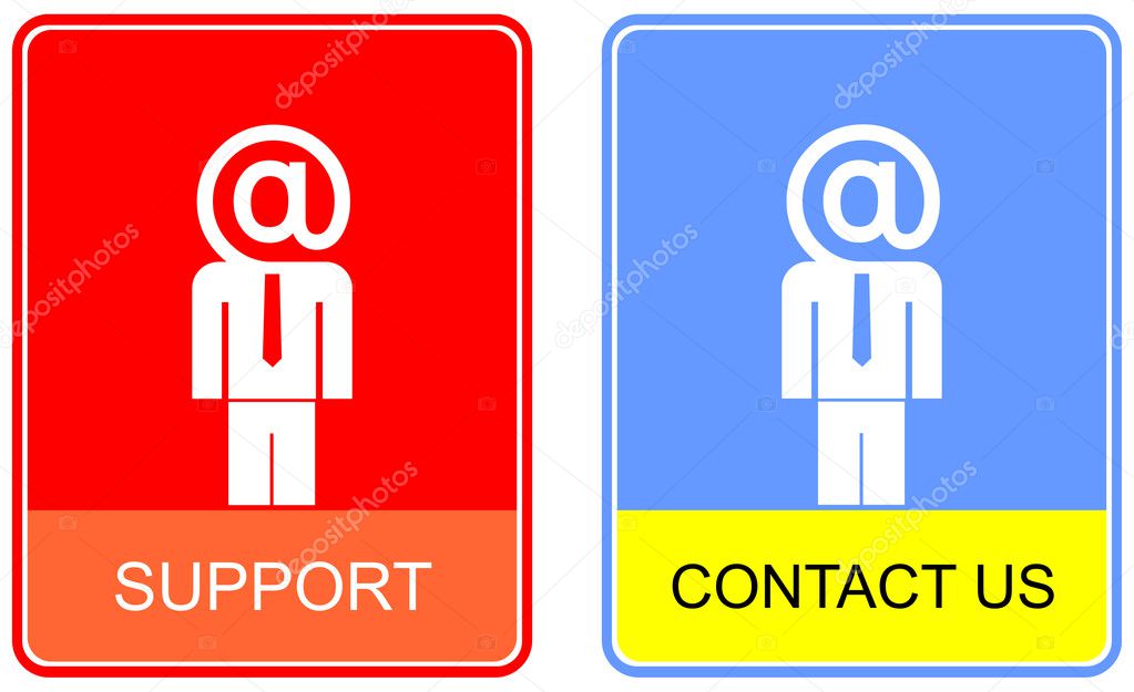 Contact us - sign Stock Vector Image by ©jazzia #1023075