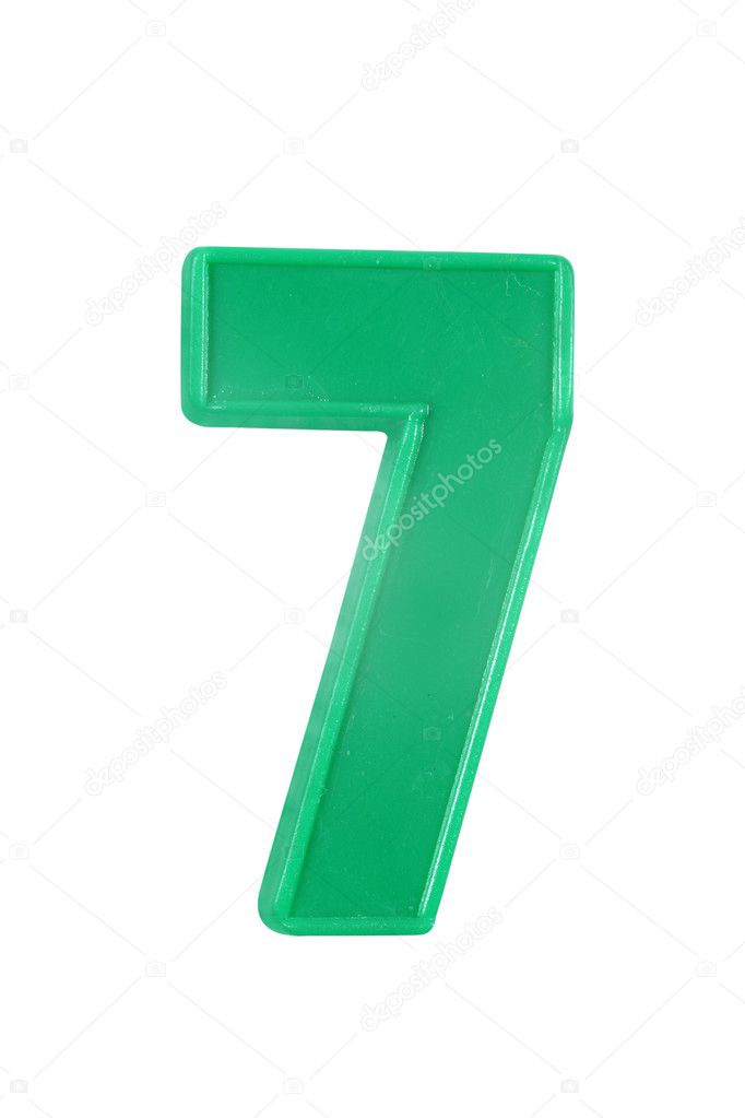 Plastic number seven — Stock Photo © uatp12 #1329853
