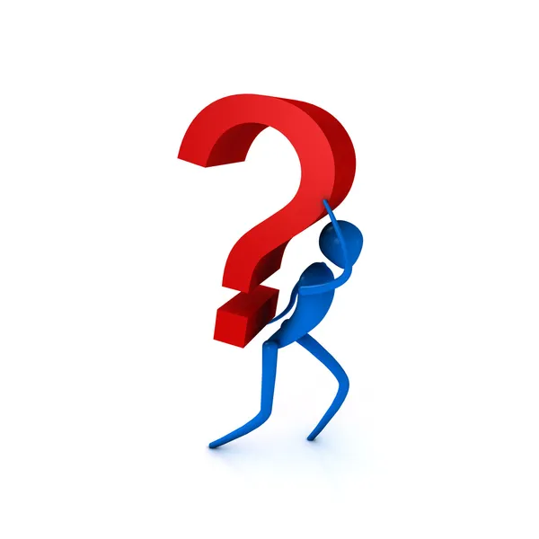 3D character and Question-mark Stock Photo by ©jronn 4952779