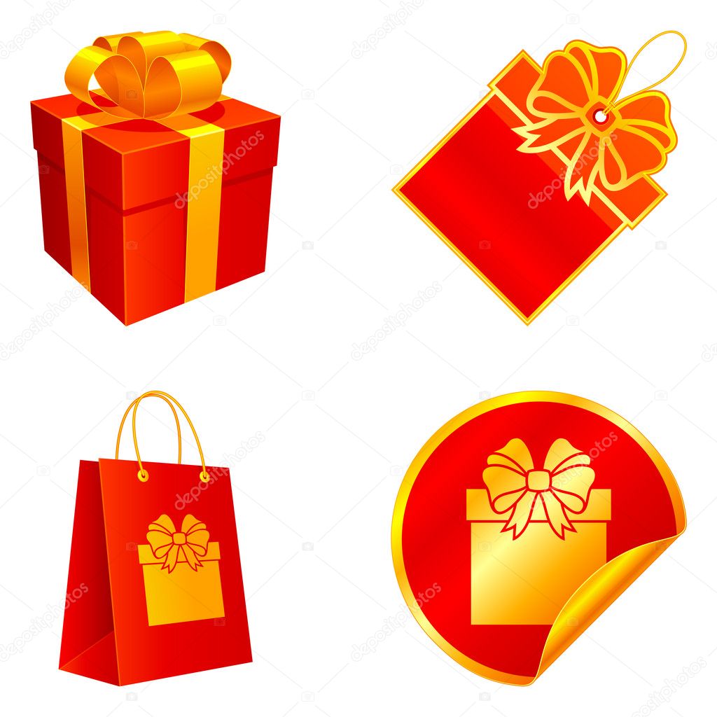 Gift elements. Stock Vector by ©timurock 1960377