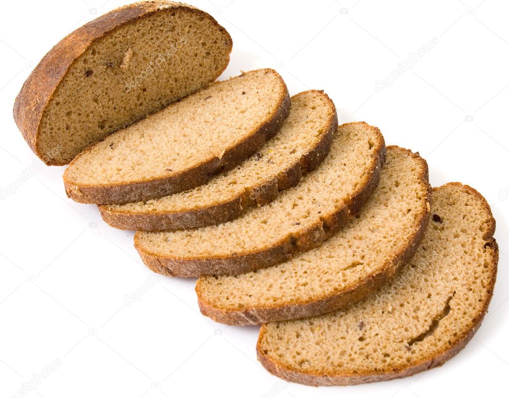 Pan en rodajas aislado en un blanco 2024