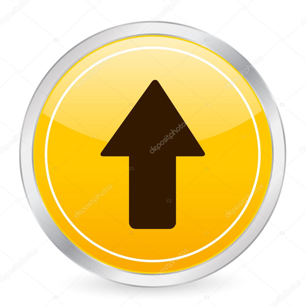 Arrow up yellow circle icon — Stock Vector © julydfg #2055028