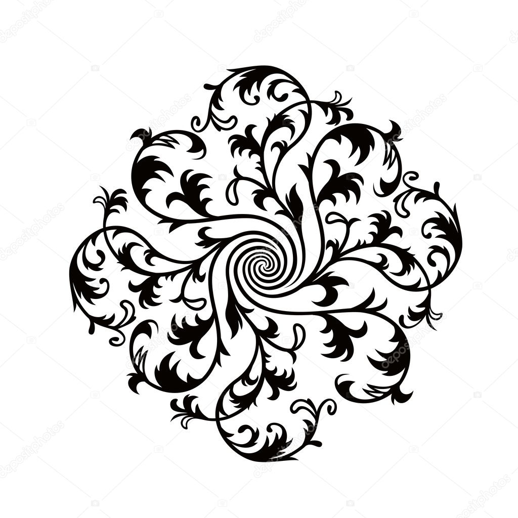 Round ornament — Stock Vector © arthey #1217196