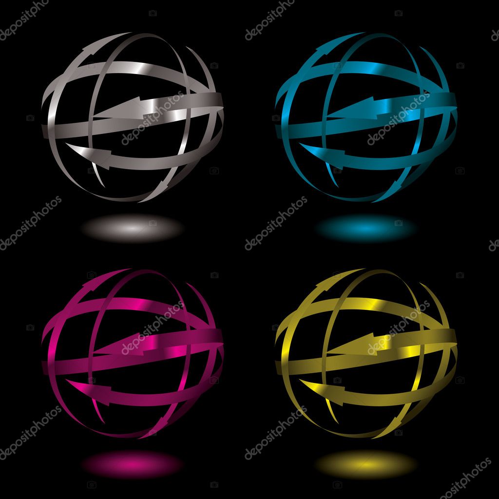 Arrow metal ball — Stock Vector © Nicemonkey #1119408