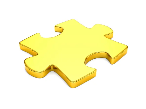 Single gold puzzle Stock Photo by ©hyrons 14865495