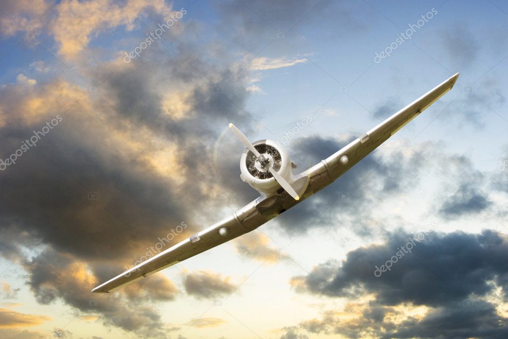 War propeller fighter plane — Stock Photo © Immfocus #1206979