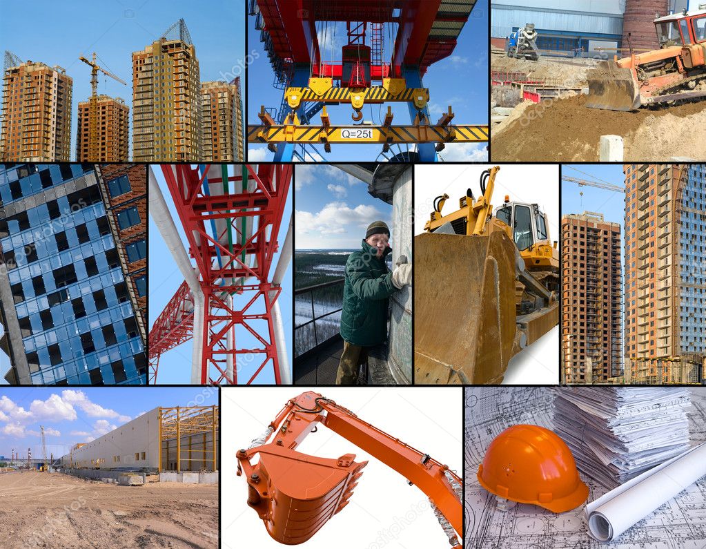 Construction site collage Stock Photo by ©antiksu 1056393