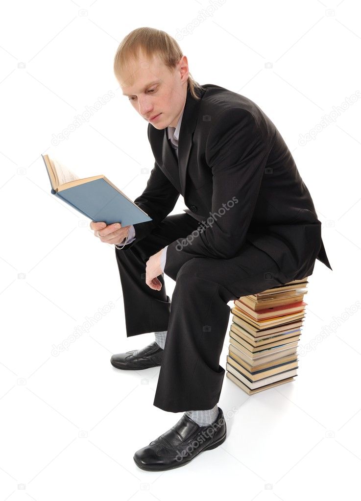 Man reading book ⬇ Stock Photo, Image by © Valeriy_Al #2589353