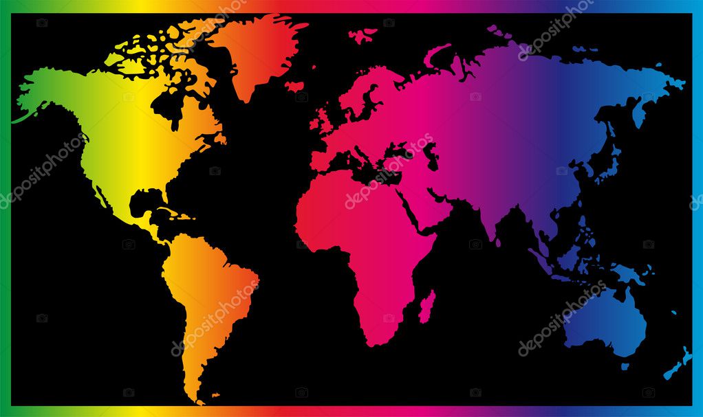 Color World map — Stock Vector © Volina #1149865