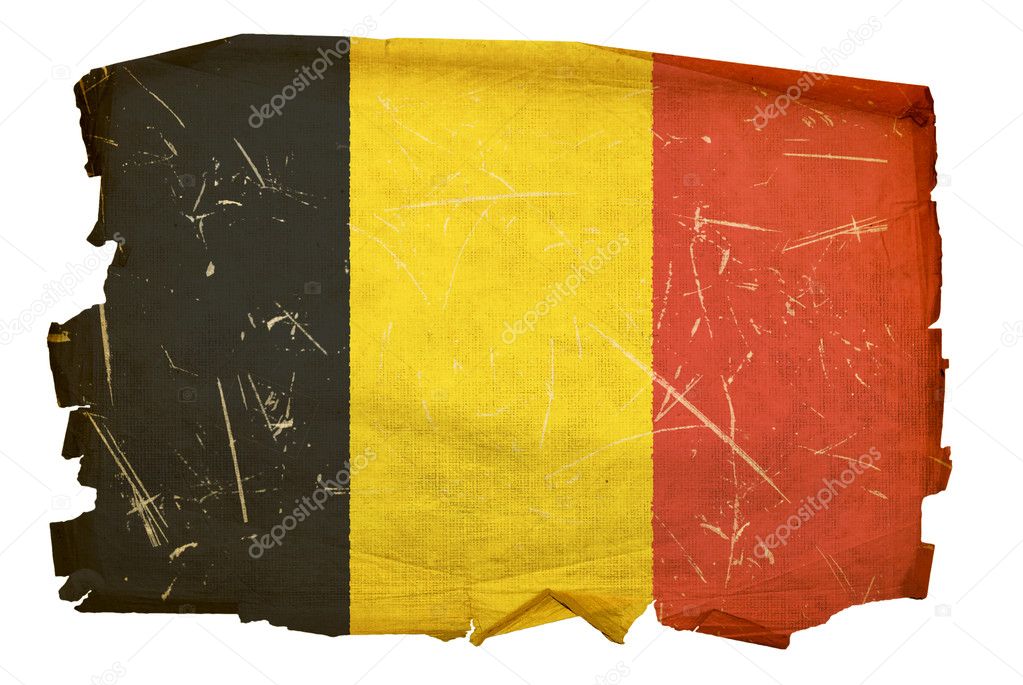 Belgium Flag old, isolated on white back — Stock Photo © zeffss #1279424