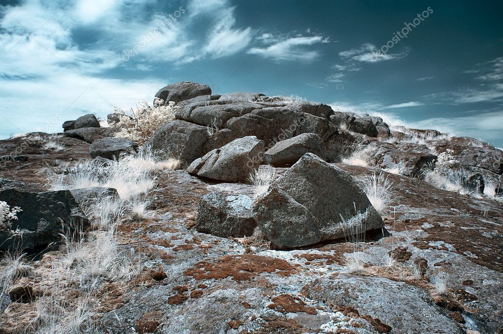 Stone tomb infrared landscape — Stock Photo © nrey_ad #1088459
