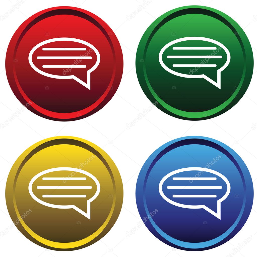 Four buttons with the message Stock Vector Image by ©Ciklamen #2190001