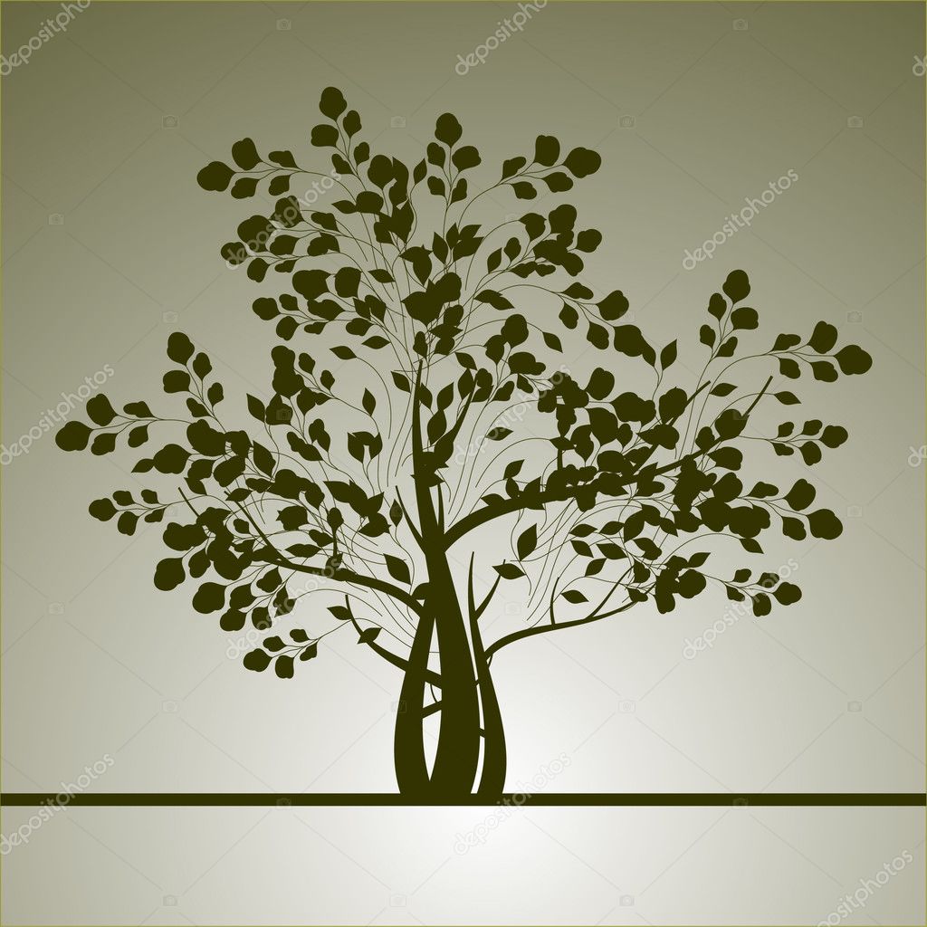 Background with a tree Stock Vector by ©sergio77 1905495