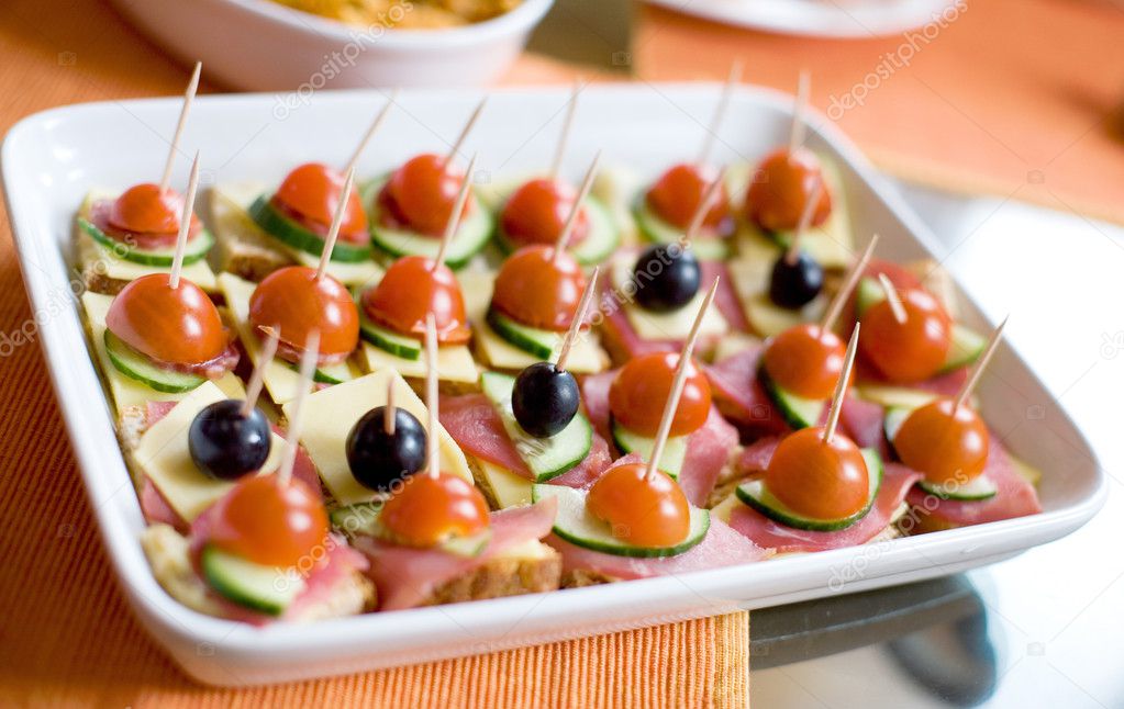Small canapes — Stock Photo © encrier #1055383
