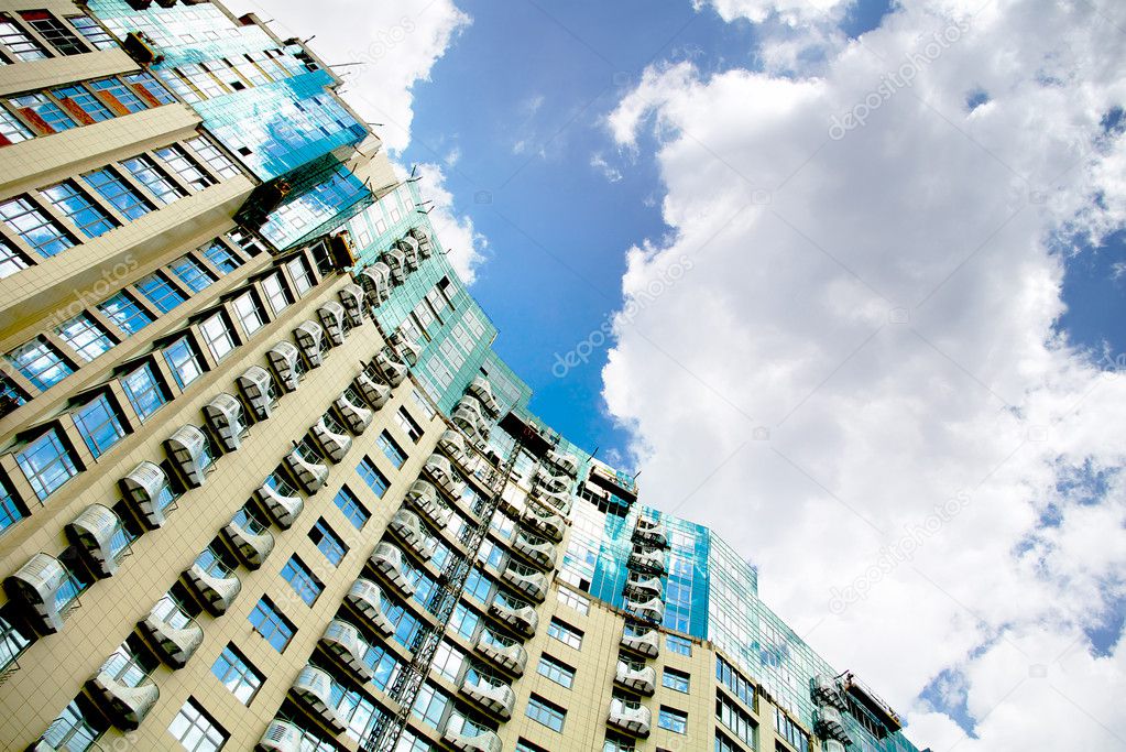 Modern multi-apartments building constru Stock Photo by ...