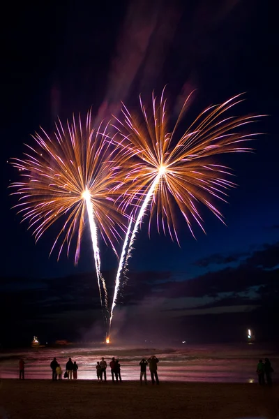 Fireworks on the beach Stock Photo by ©pkirillov 1061591
