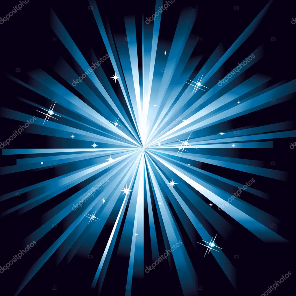 Blue star firework Stock Vector by ©-strizh- 1075018