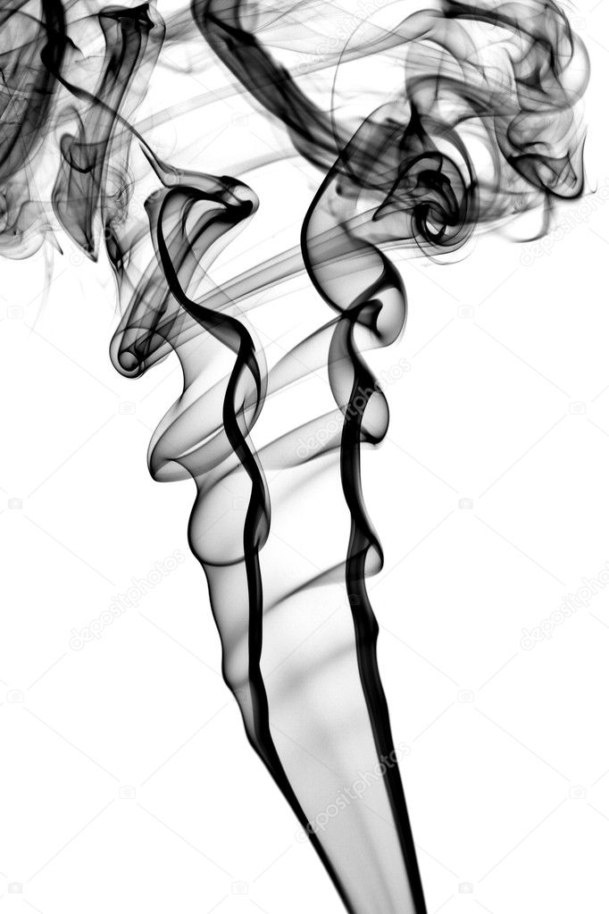 Abstract black smoke. Isolated on white — Stock Photo © acidgrey #1166559