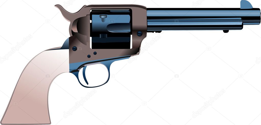 Revolver gun Stock Vector by ©leonido 2005266
