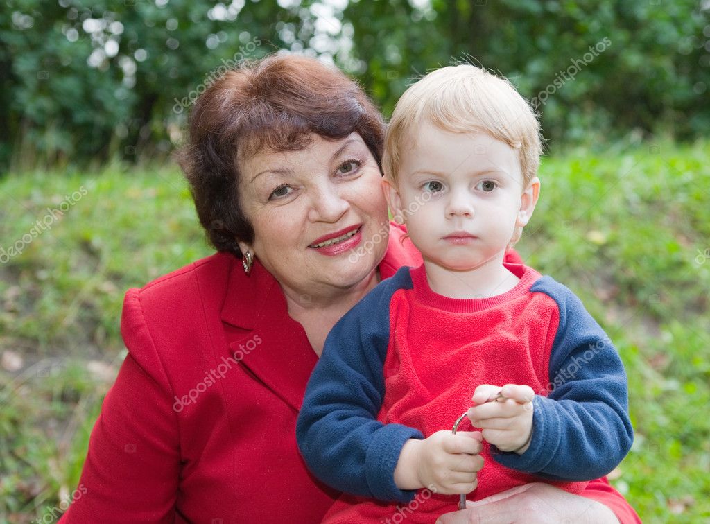 Happy grandmother with child — Stock Photo © Jim_Filim #2147113