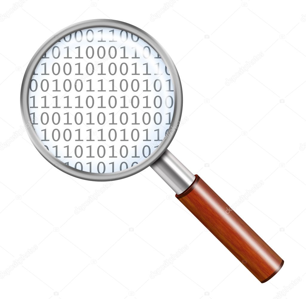 Magnifying glass with numbers — Stock Photo © Ruslan5838 #1142640