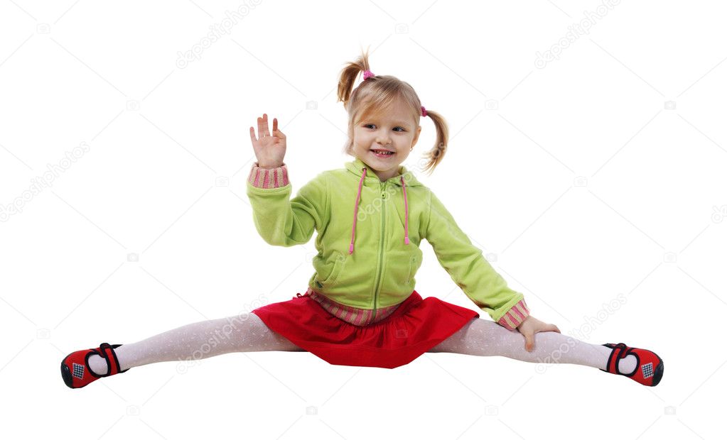 Little girl do the splits — Stock Photo © Aptyp_koK #1155048