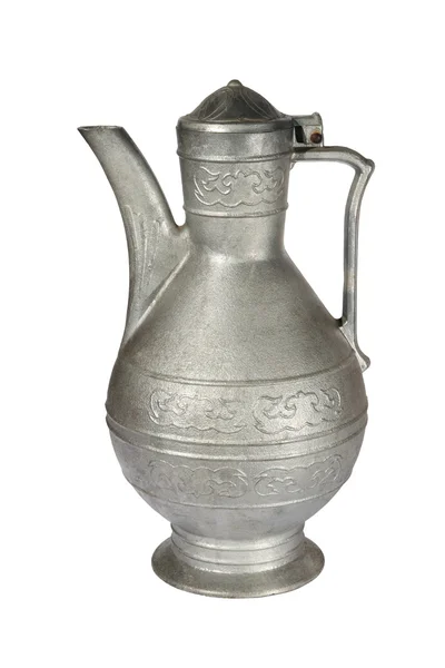 Old grey metallic jug. (isolated) — Stock Photo © Aptyp_koK #1206208