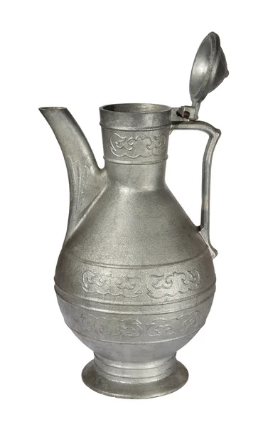 Old grey metallic jug. (isolated) — Stock Photo © Aptyp_koK #1206208