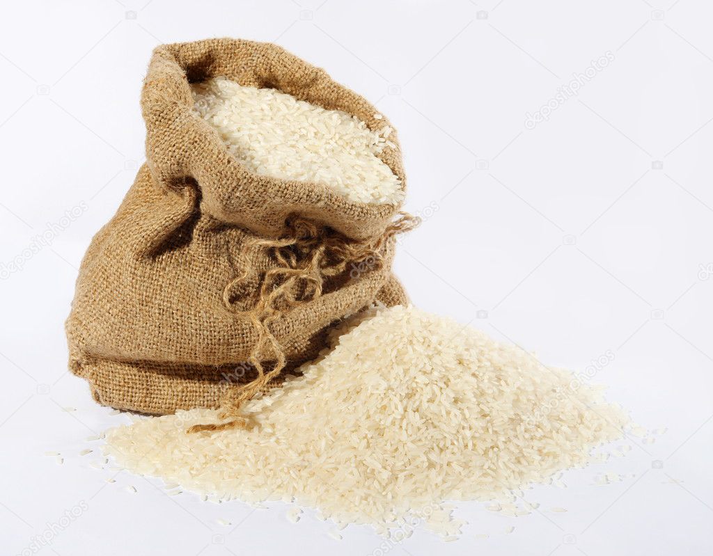 Sackful of rice, spilled — Stock Photo © Aptyp_koK #1490819