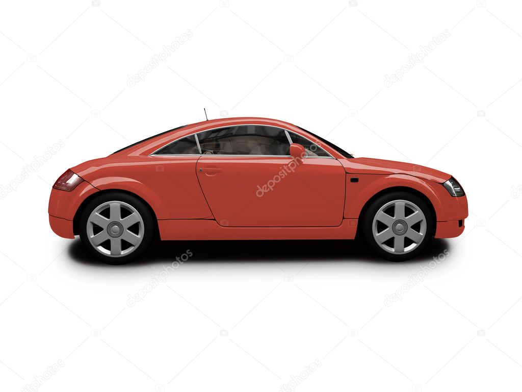 Isolated red car side view – Stock Editorial Photo © fckncg #1145120