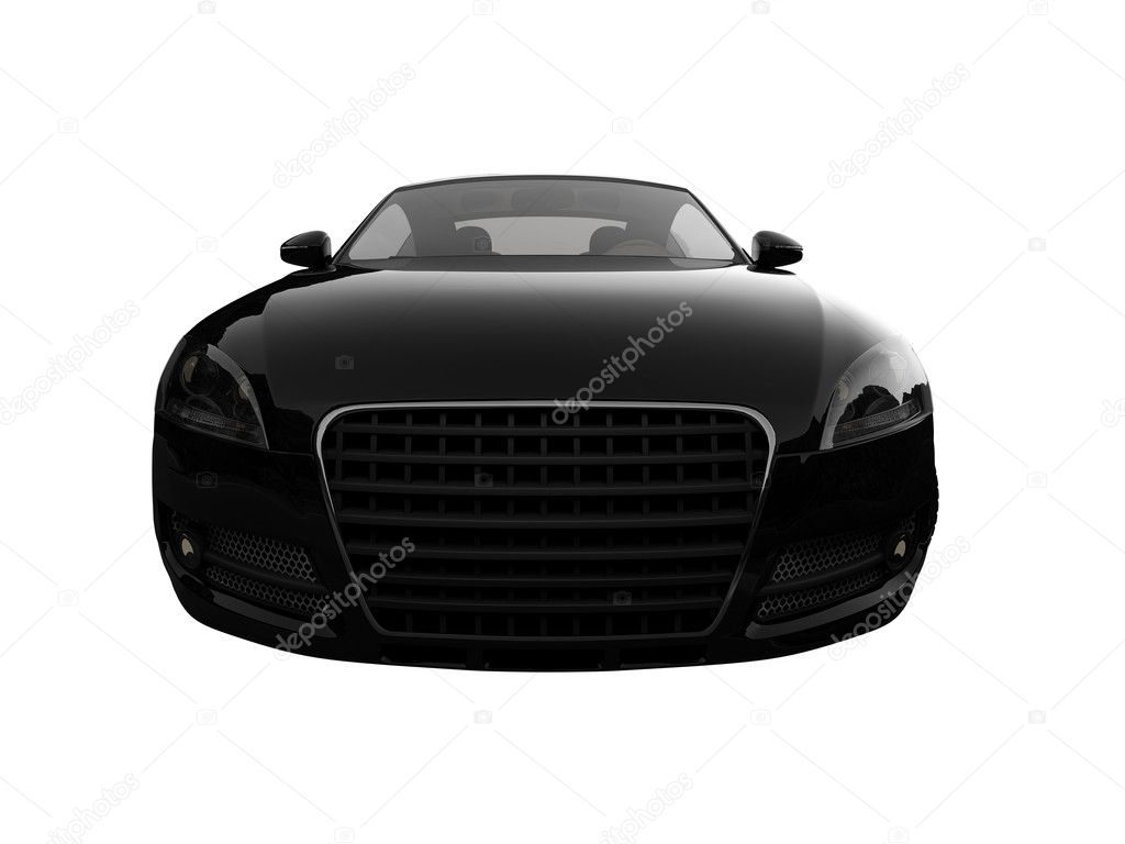 Isolated black car front view Stock Photo by ©fckncg 1145203