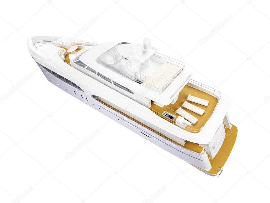 Big yacht isolated back view Stock Photo by ©fckncg 1145853