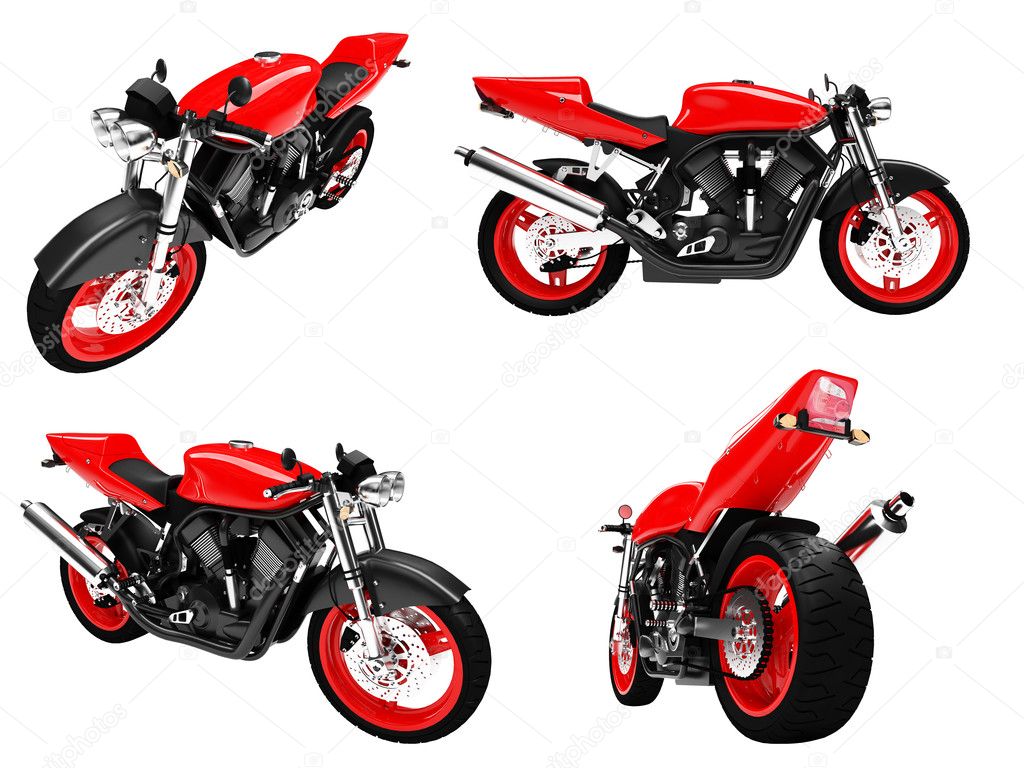 Collection of bikes isolated views Stock Photo by ©fckncg 1146249