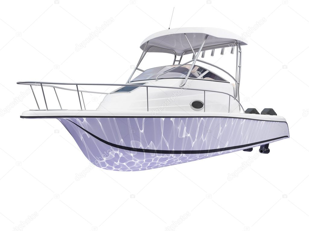 Fish Boat isolated back view Stock Photo by ©fckncg 1150804