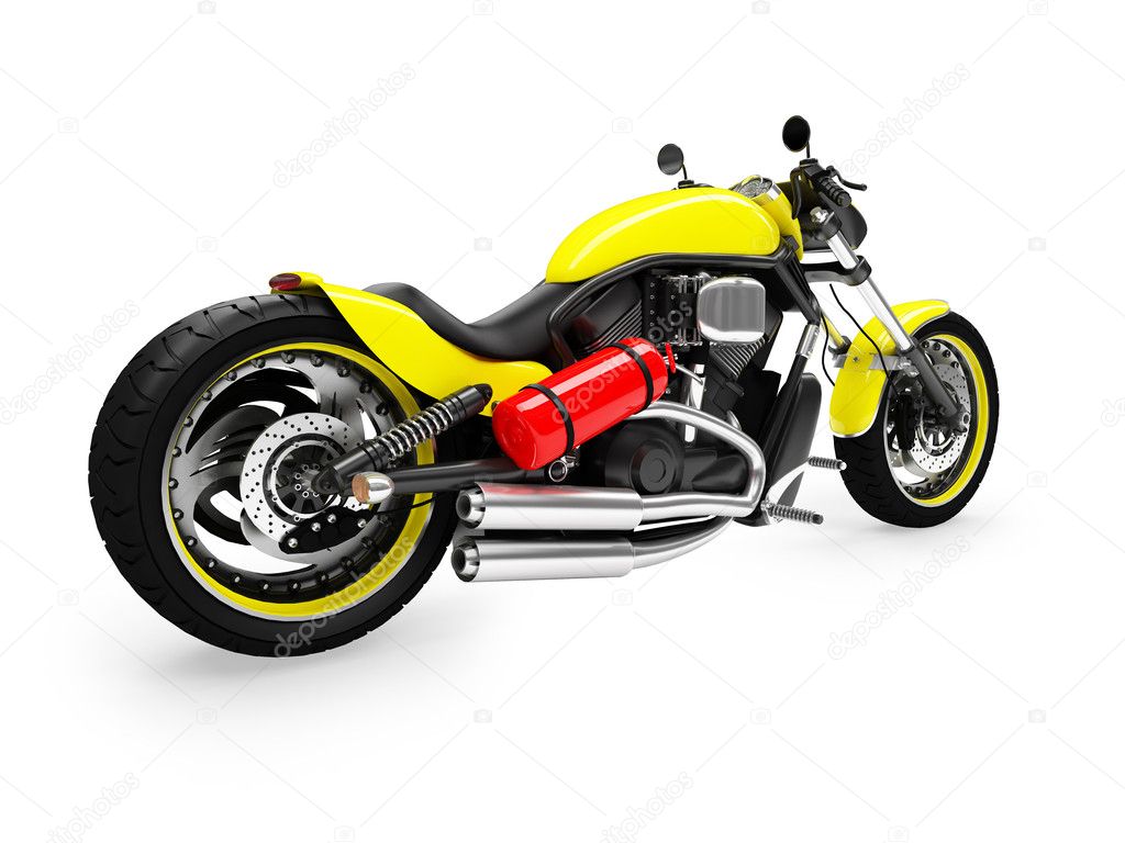 Isolated moto back view 01 Stock Photo by ©fckncg 1152076