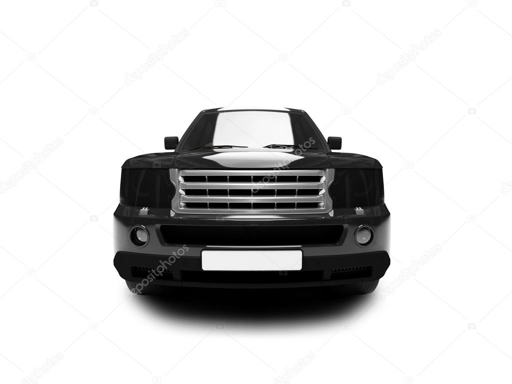 Isolated black car front view 02 Stock Photo by ©fckncg 1155236