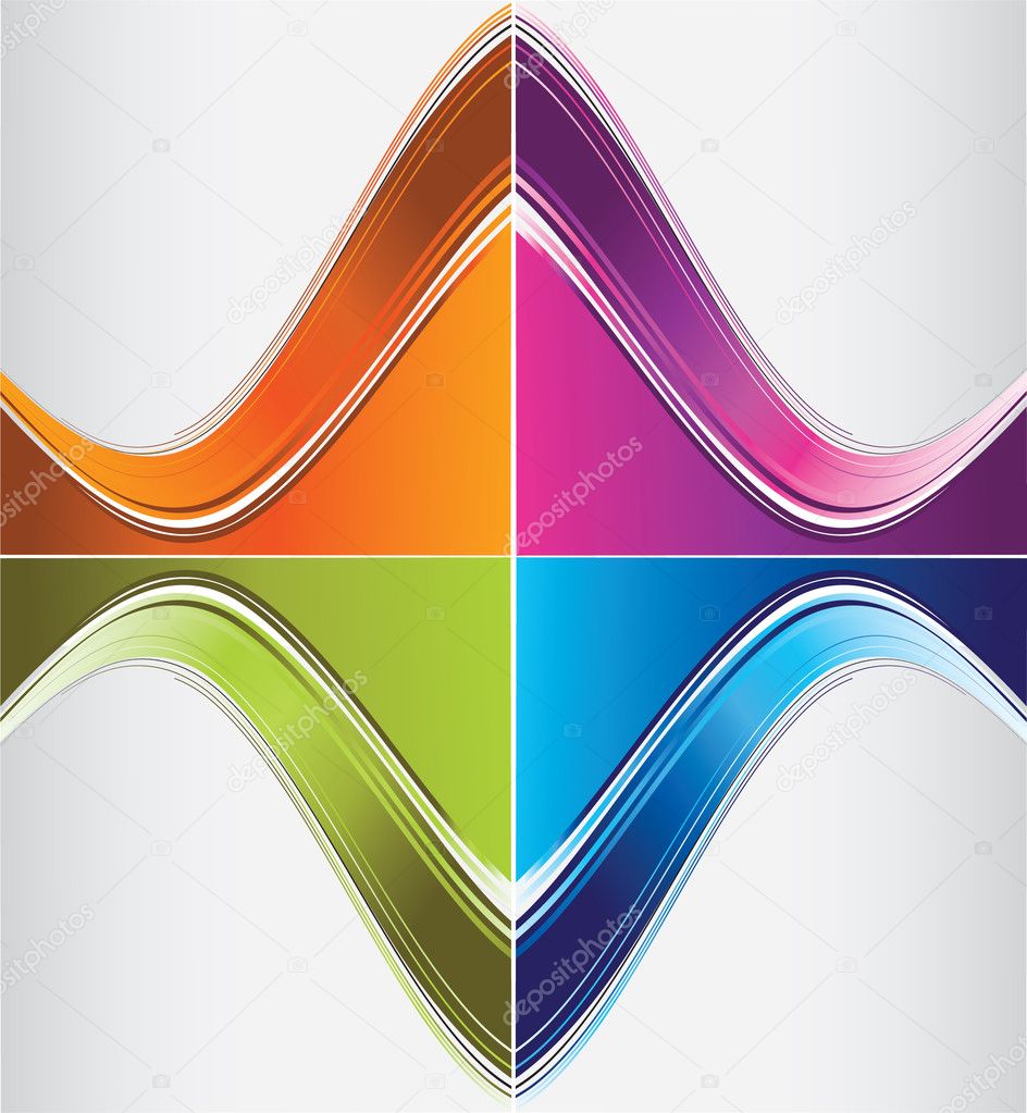 Color curve backgrounds — Stock Vector © natinkabu #1134571