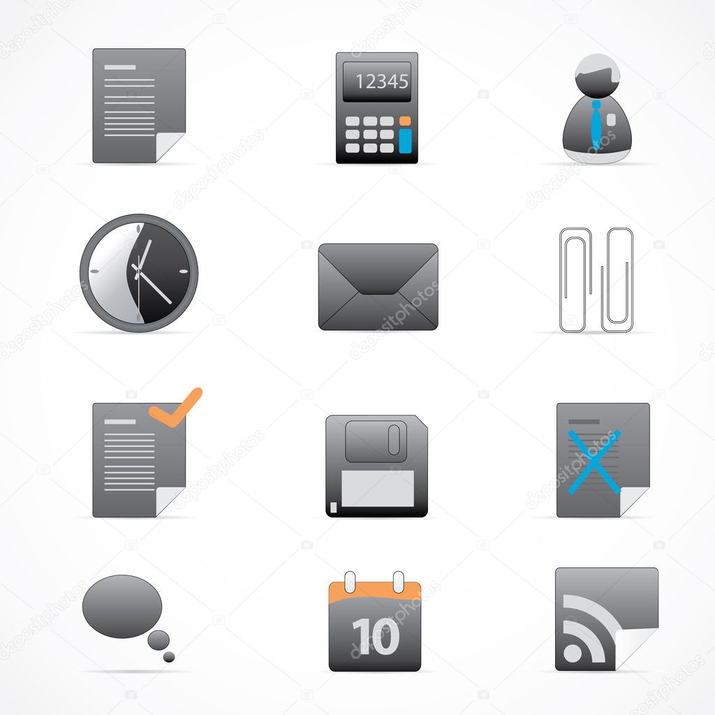 Office icon set. Stock Vector Image by ©arhangelskij #1373762
