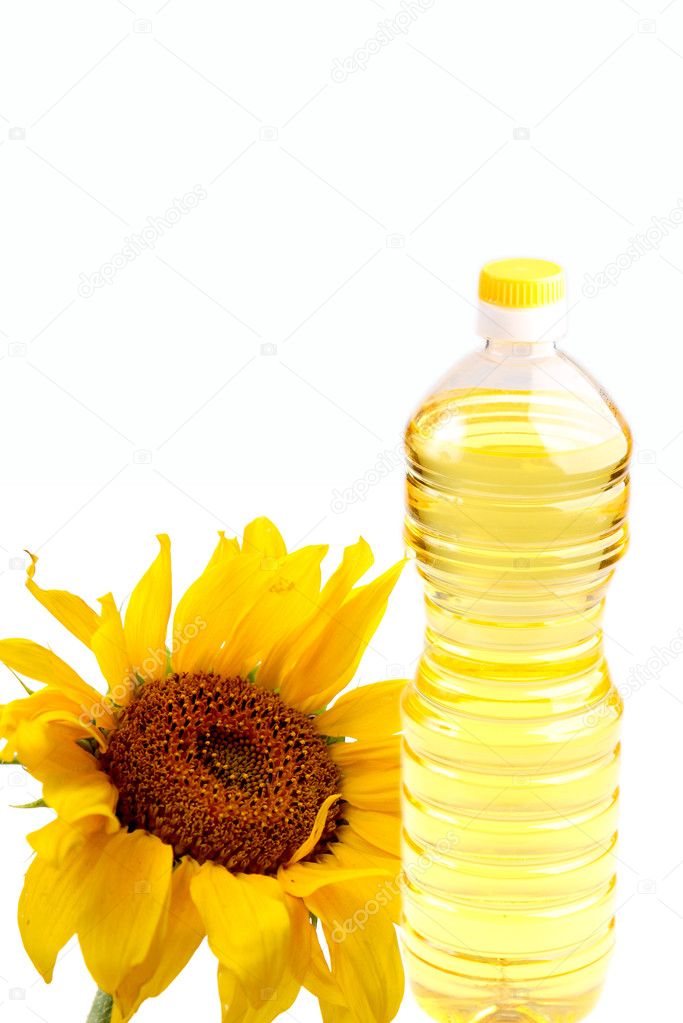 Sunflower-seed oil bottle Stock Photo by ©Lenorlux 1101223