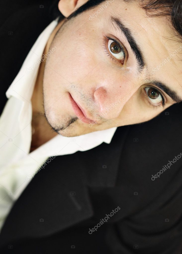 Business man in a suit looking up — Stock Photo © jazzikov #1237113