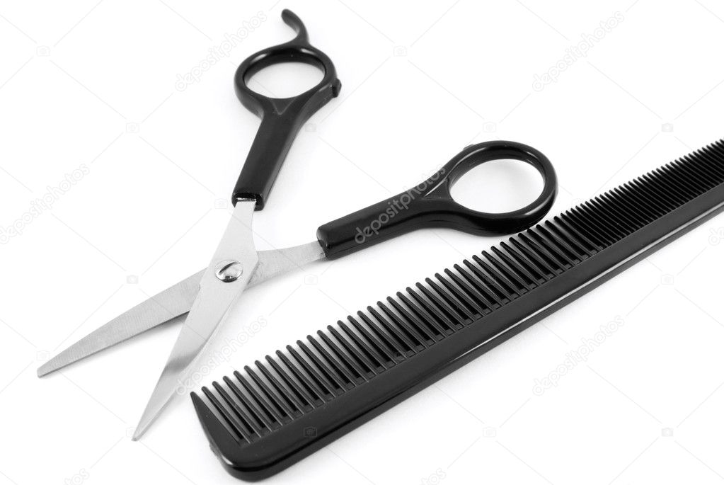 Scissors and comb Stock Photo by ©sergeypeterman 1124445