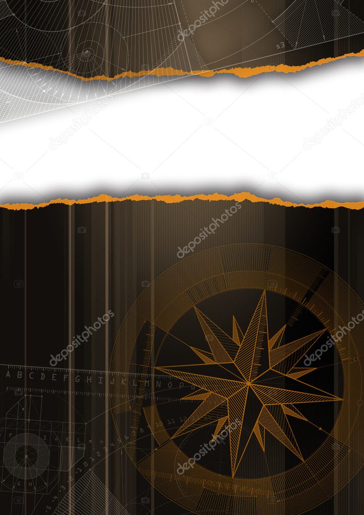 Rippedpaper with windrose — Stock Photo © blitzkrieg #1146082