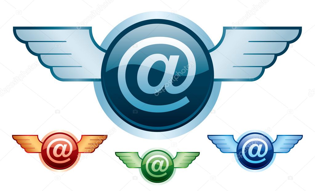 E-mail wings Stock Vector Image by ©blitzkrieg #1393668