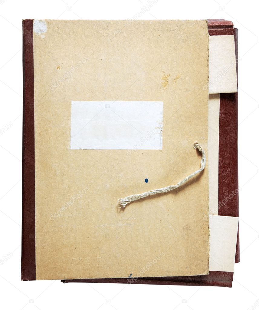 Old folder isolated on white background — Stock Photo © avlntn #1206655